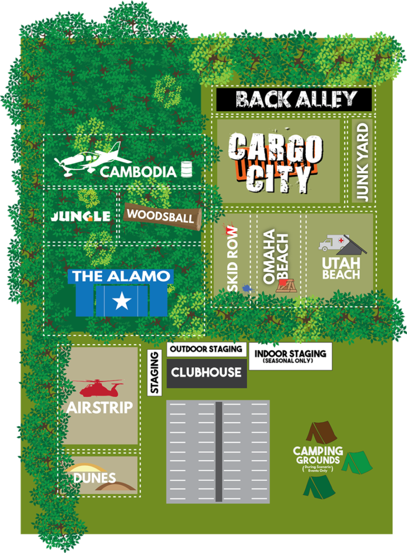 Paintball Field Map | White River Paintball | Indianapolis, IN
